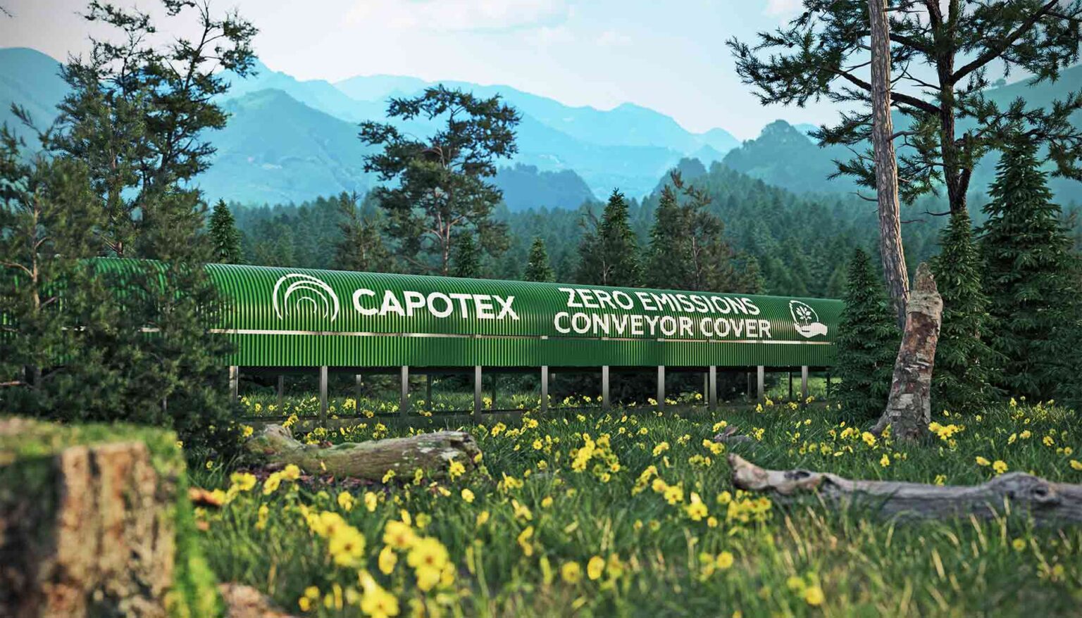 Belt conveyor covers by Capotex